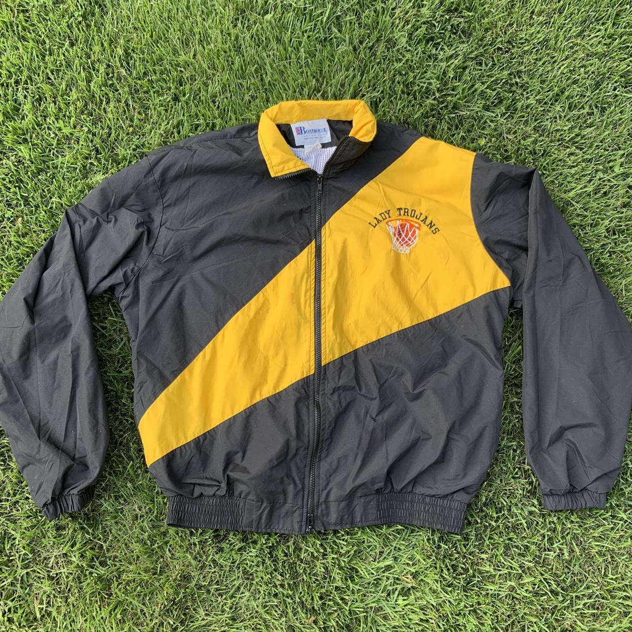 Vintage Anderson college lady Trojans windbreaker.... - Depop