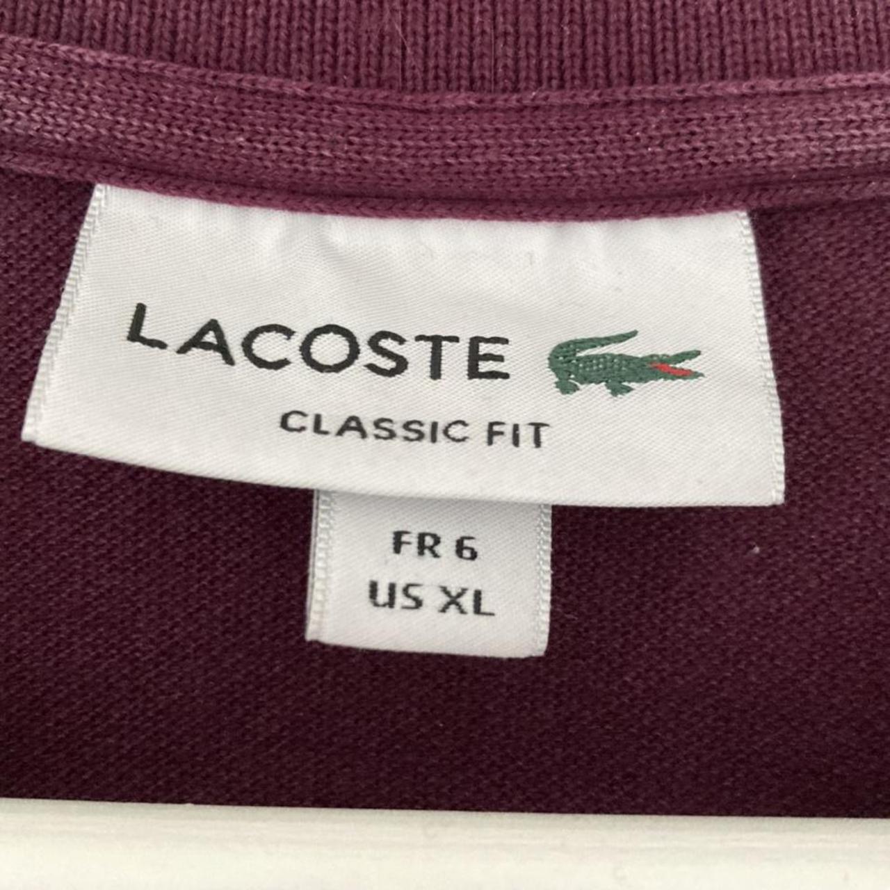 RARE Burgundy Lacoste Polo L12 L12 Size XL Worn 2... - Depop