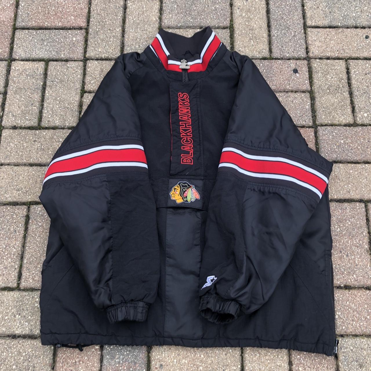 Vintage starter Chicago Blackhawks starter jacket... - Depop