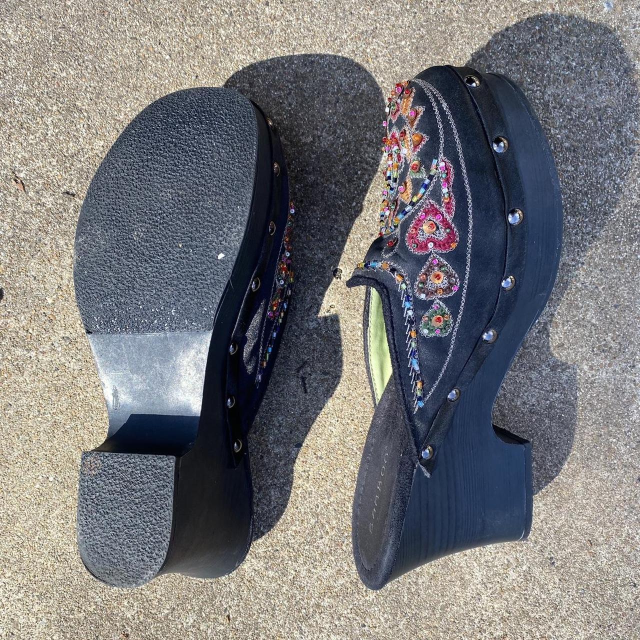 Amazinggggg vintage beaded and embroidered clogs by... - Depop