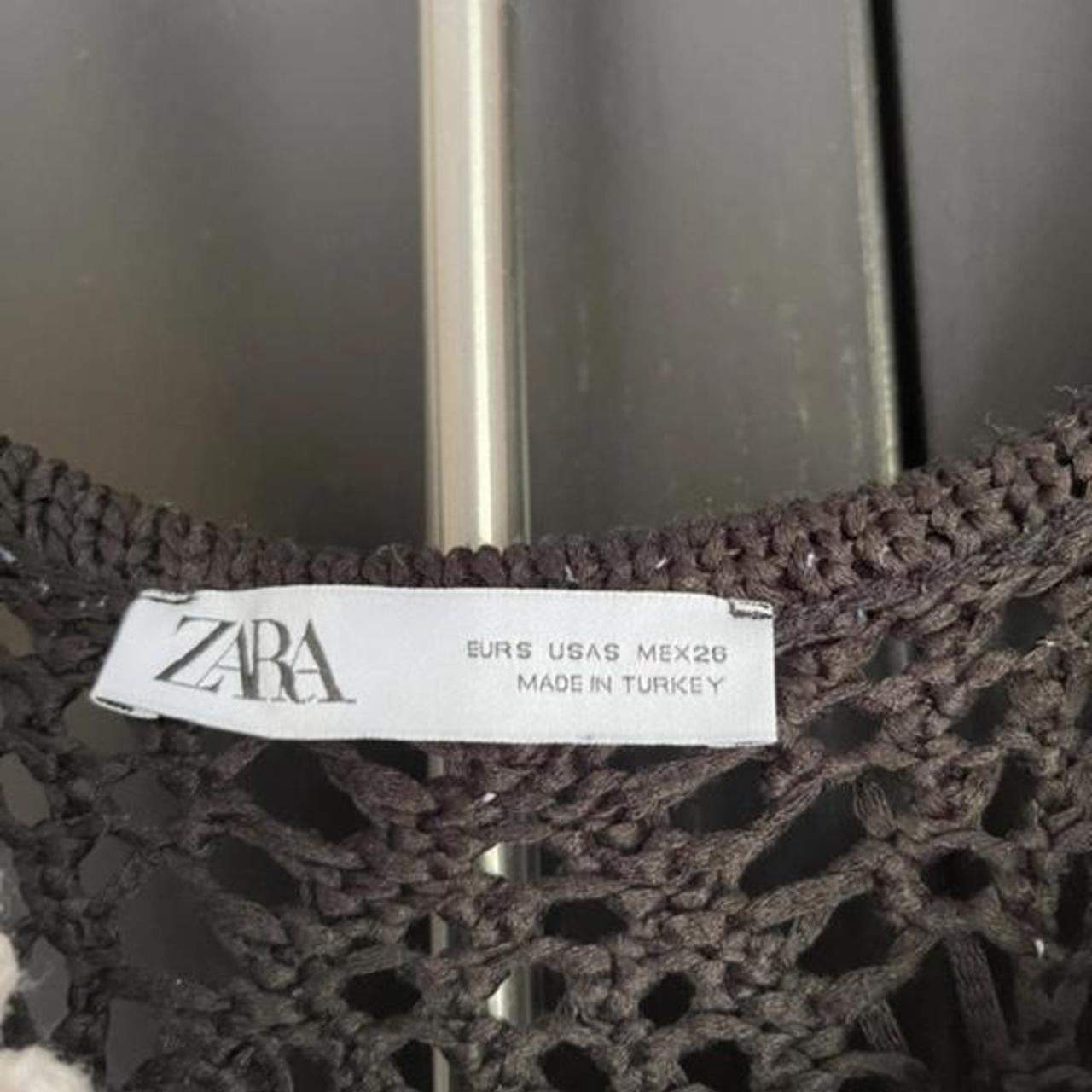 Zara Crochet Dress Worn Once On Holiday Size S8 Depop