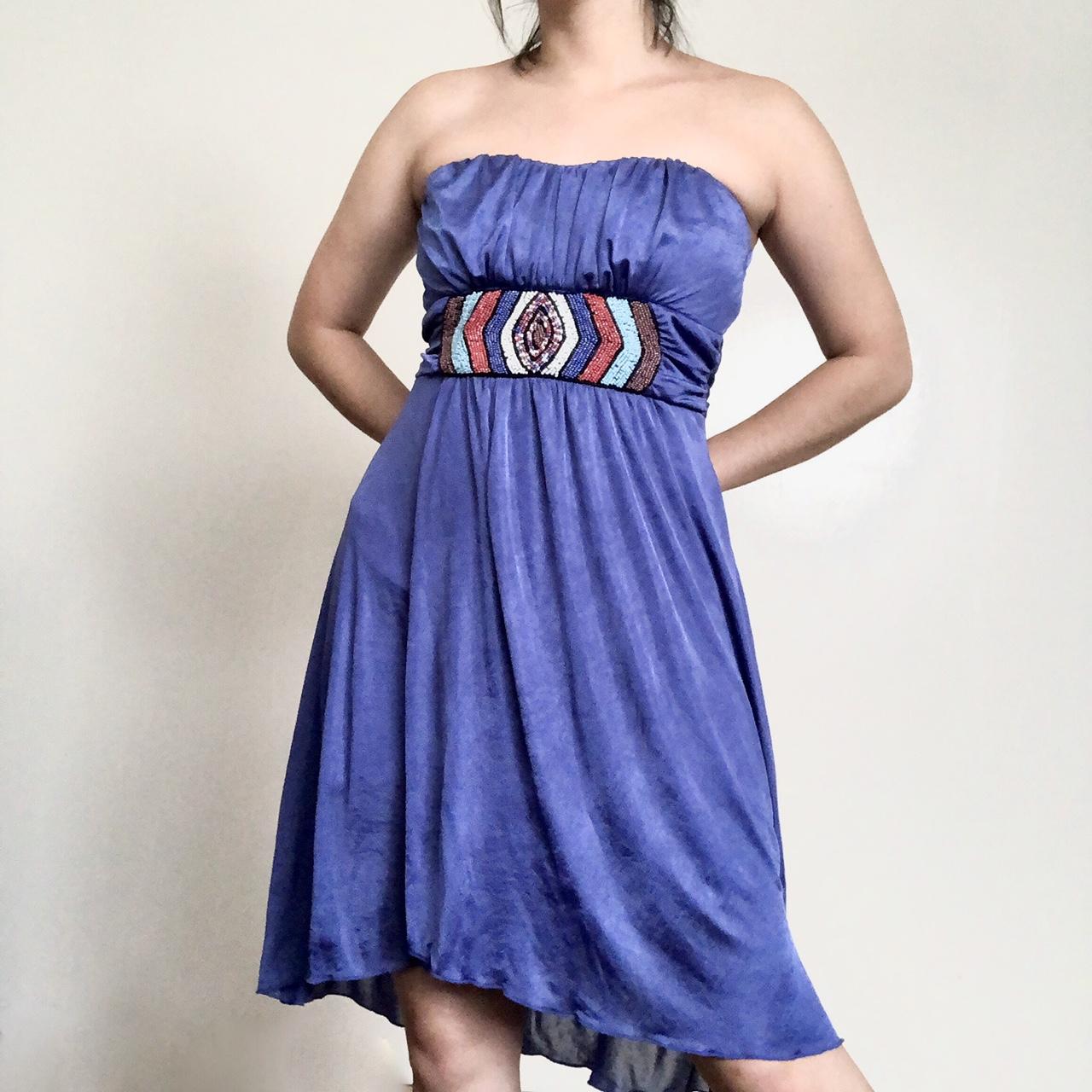 Ruby Rox Blue Strapless Dress Free Shipping Size:... - Depop