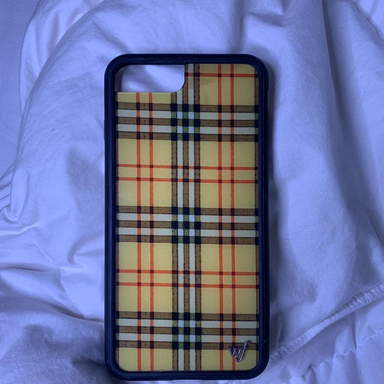 super cute yellow plaid Wildflower phone case, fits... - Depop