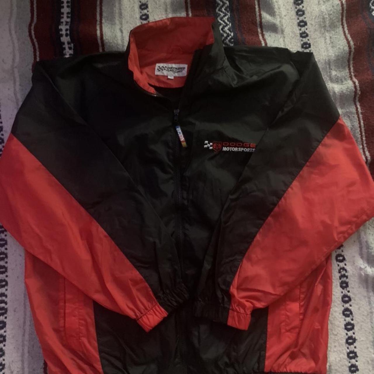 Chase Authentics Men's Black and Red Jacket | Depop