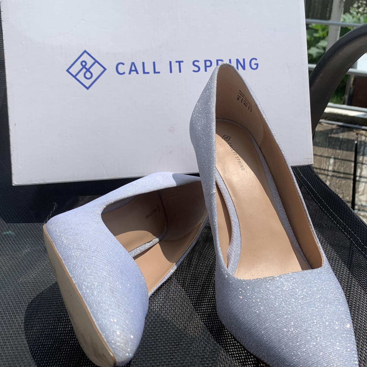 Call It Spring sparkly white crystal heels. I wore... - Depop