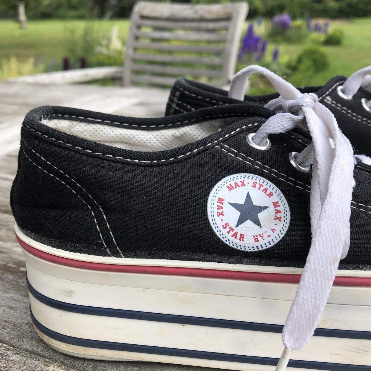 Big platform maxi-verse trainers Navy blue/black... - Depop
