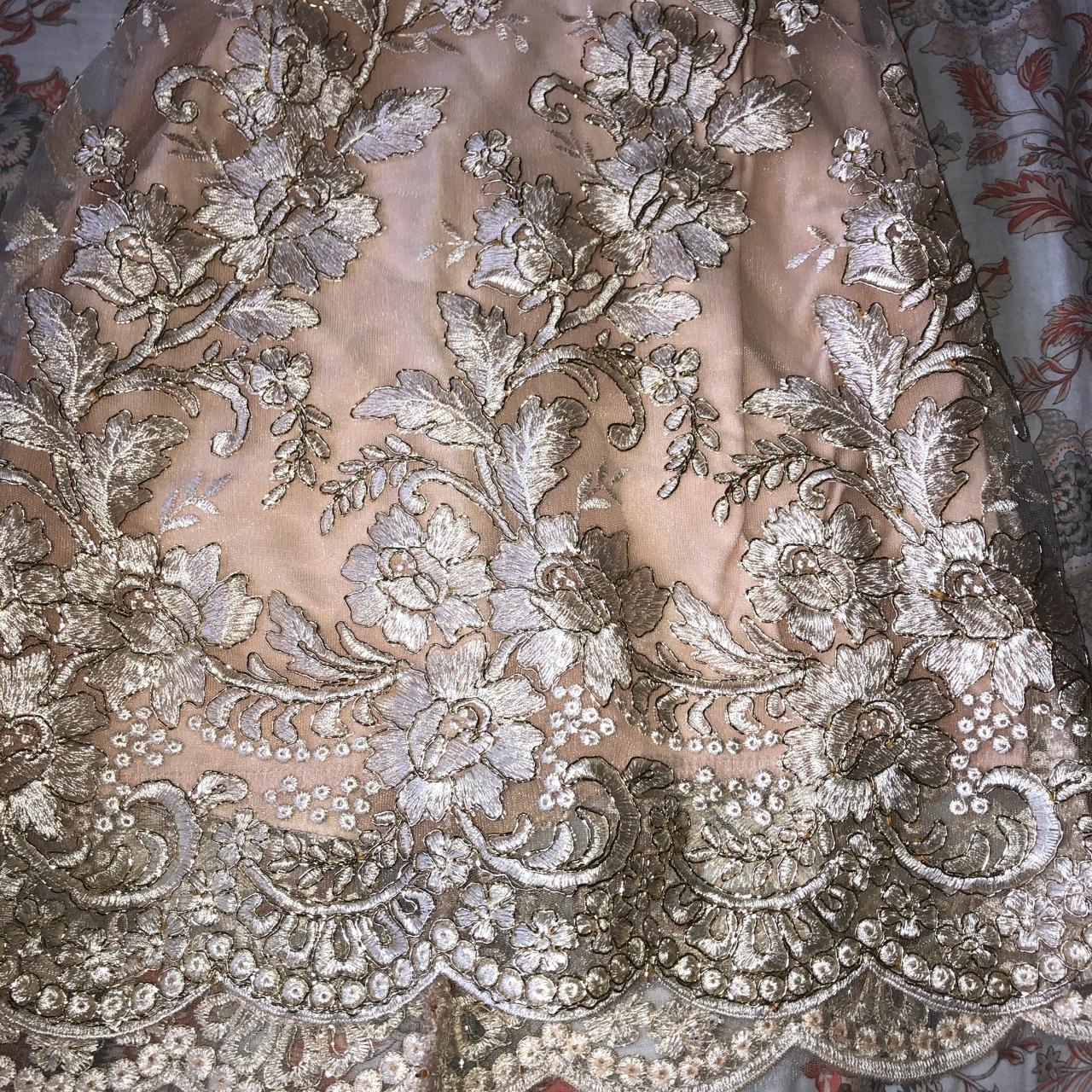 Sun goddess sheer golden cocktail dress lace up back... - Depop