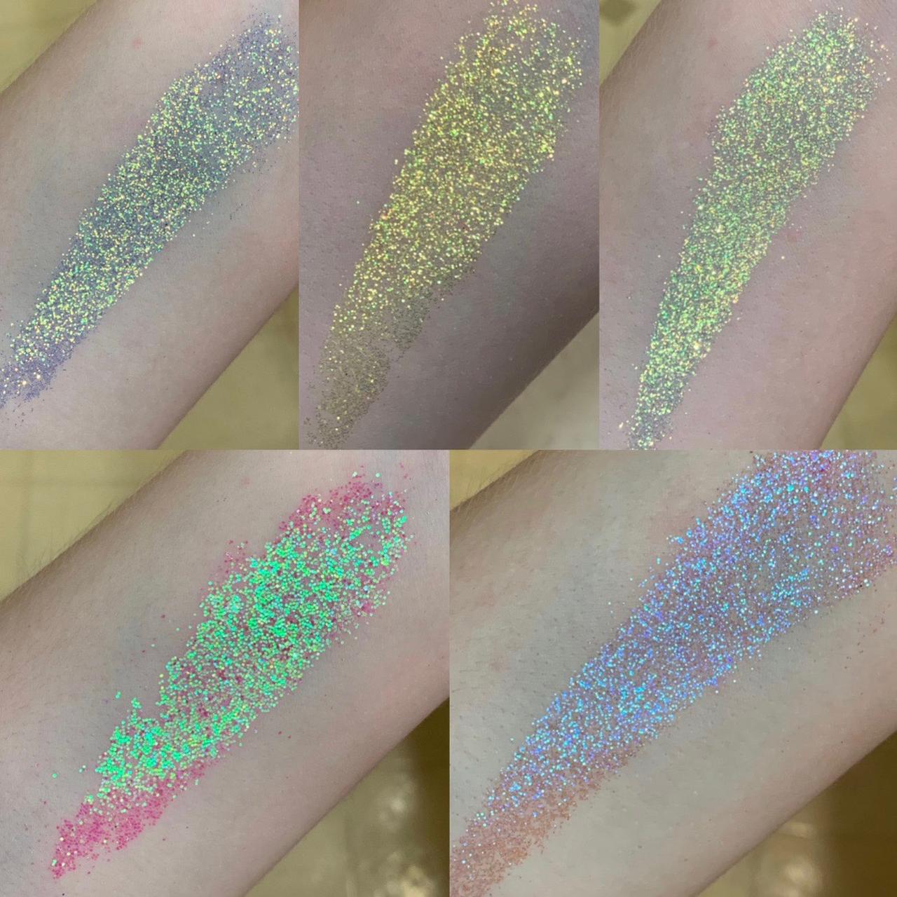 Random Swatches of my pressed glitters for reference... - Depop