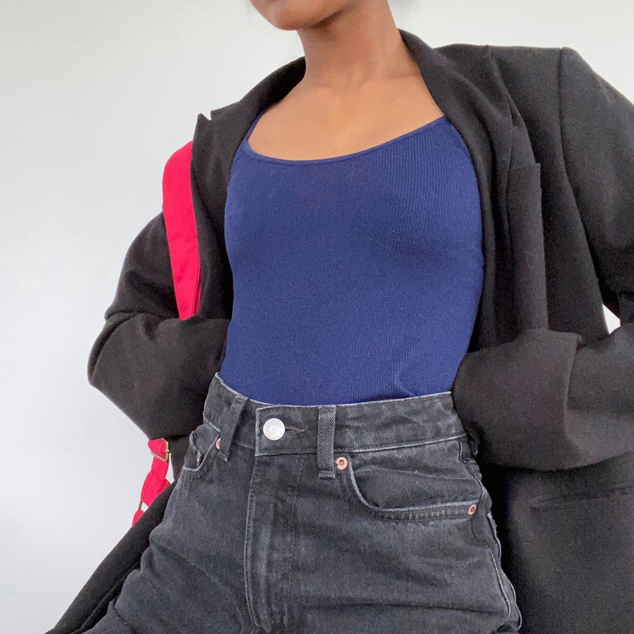 Navy ribbed top💙 A summer essential that pairs with... - Depop