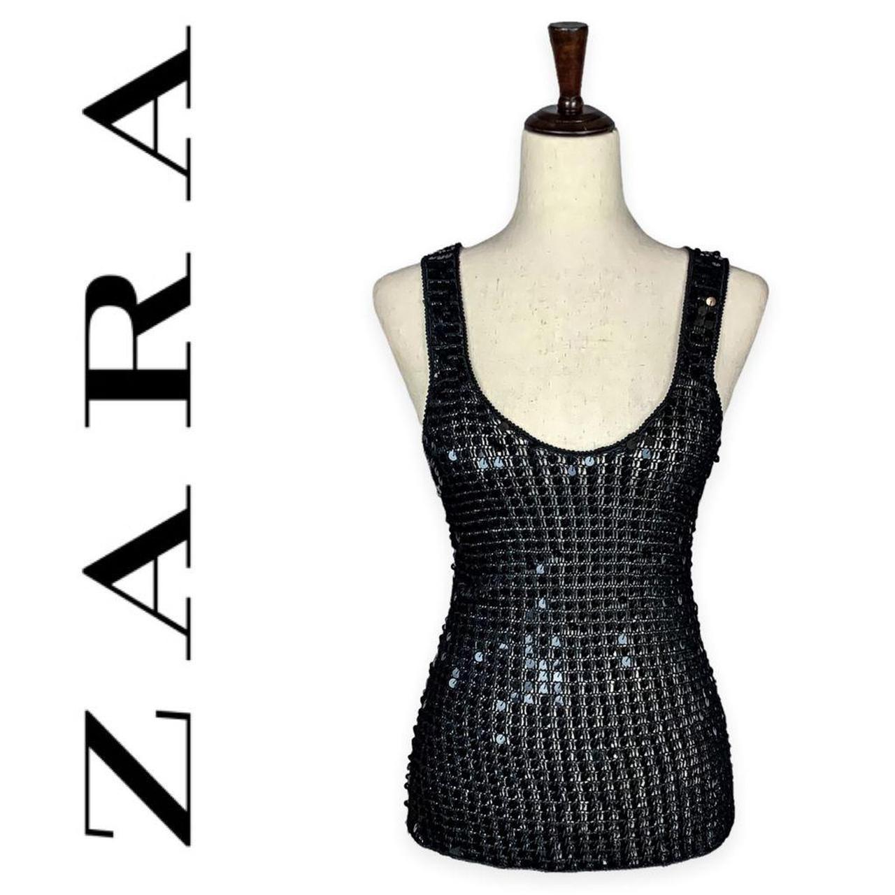 Picturing a gorgeous Sheer Sequined Mesh Tank Top... - Depop