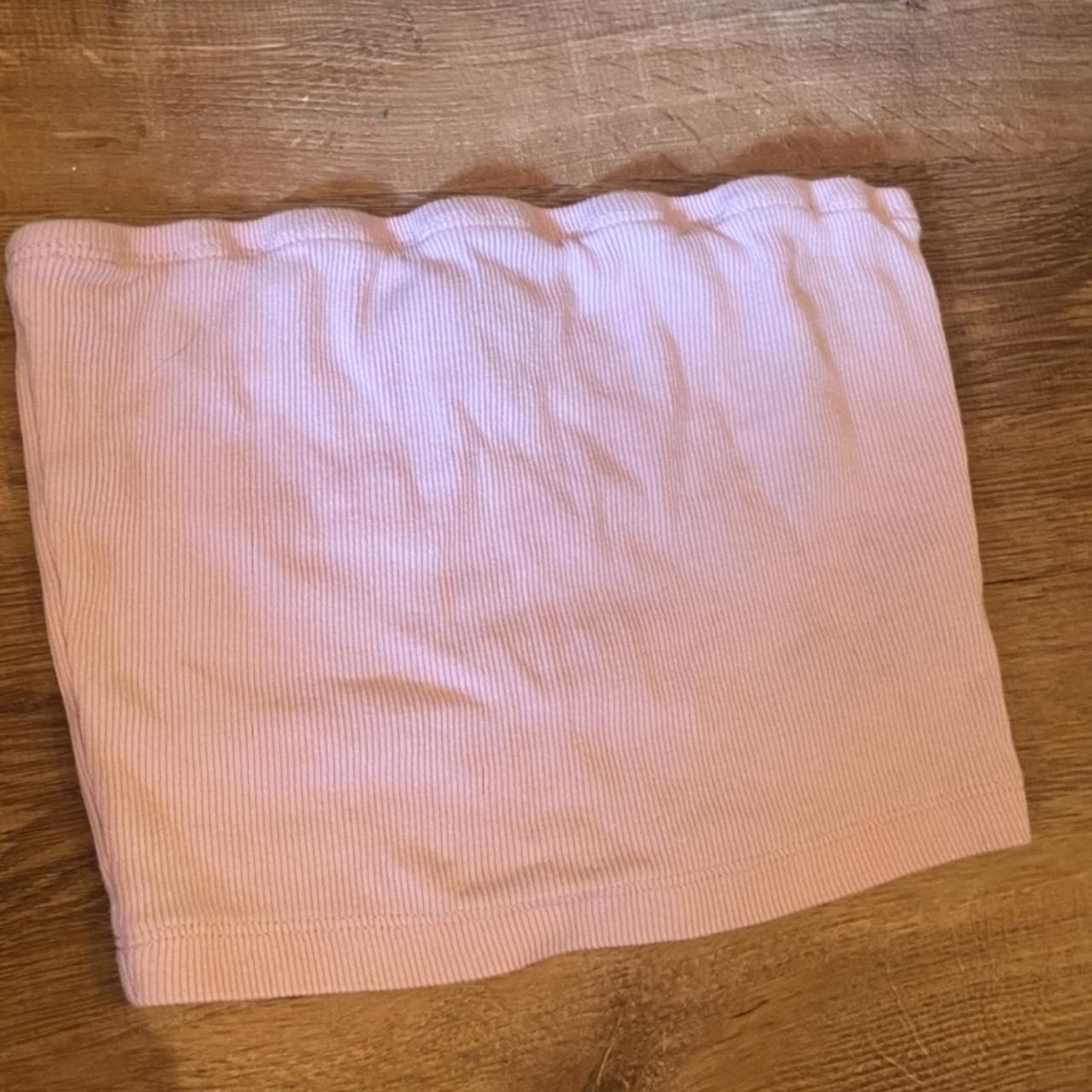 light pink tube top from forever 21 size small; will... - Depop