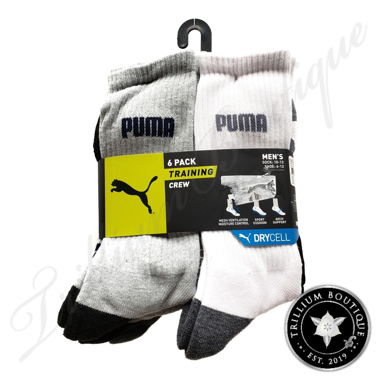 Puma Men's Drycell Training Crew Socks 6 Pairs... - Depop