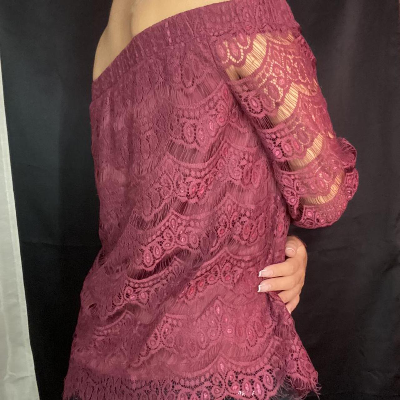 BURGUNDY OFF THE SHOULDER 🏮(M) size 🏮off the... - Depop