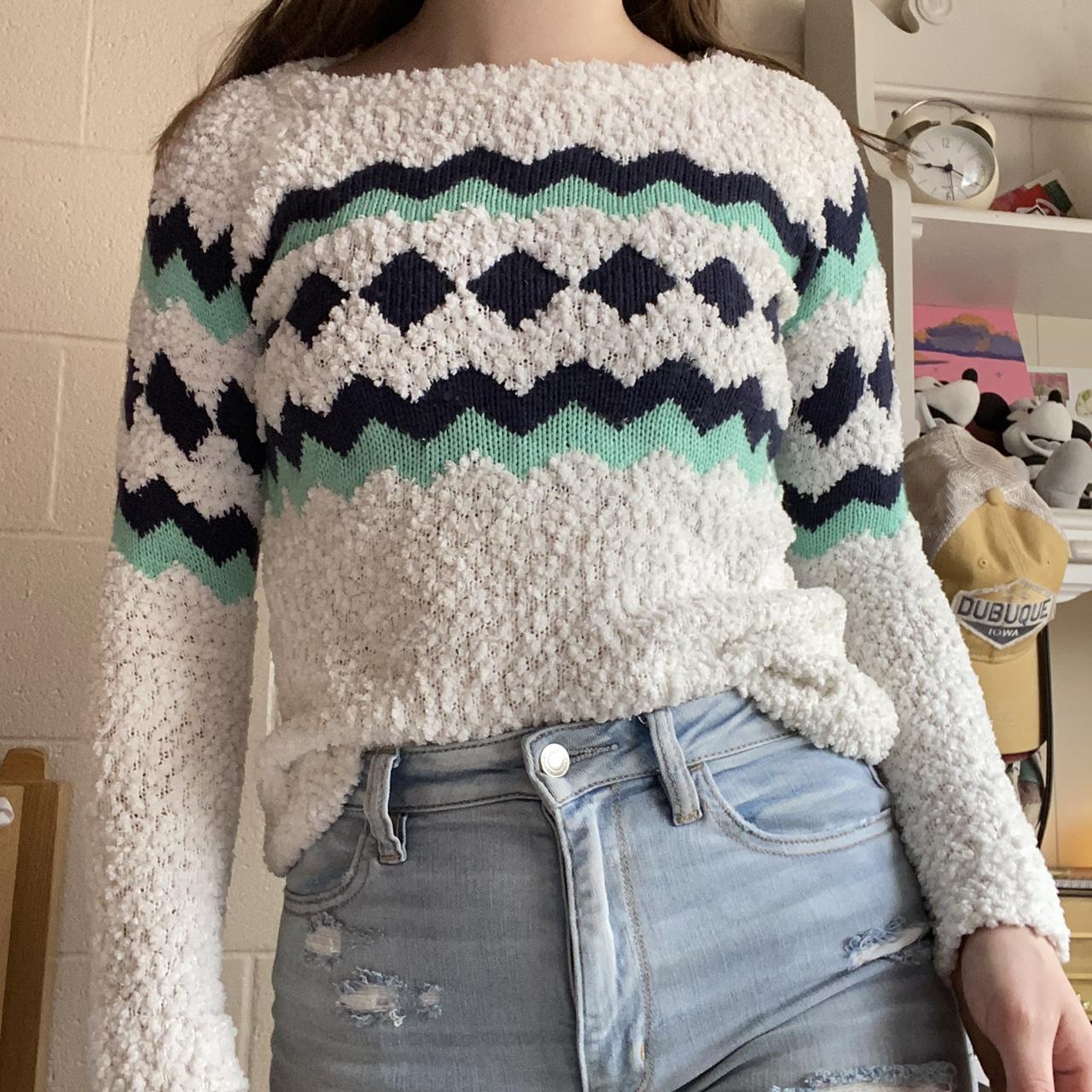 Arizona brand sweater with diamonds and chevron... - Depop