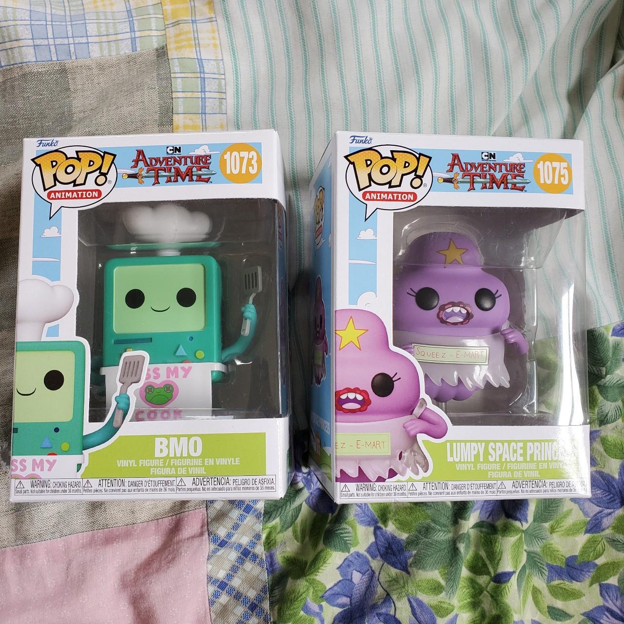 adventure time funko pops bmo and lumpy space... - Depop