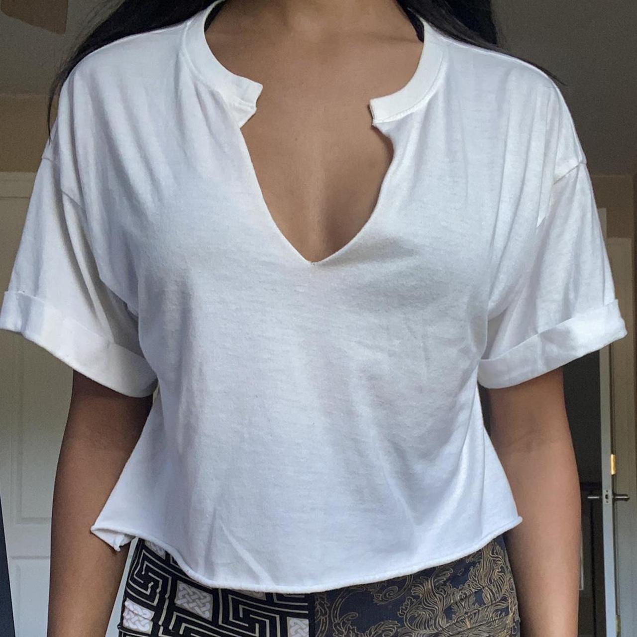 Forever 21 Women's White Crop-top | Depop
