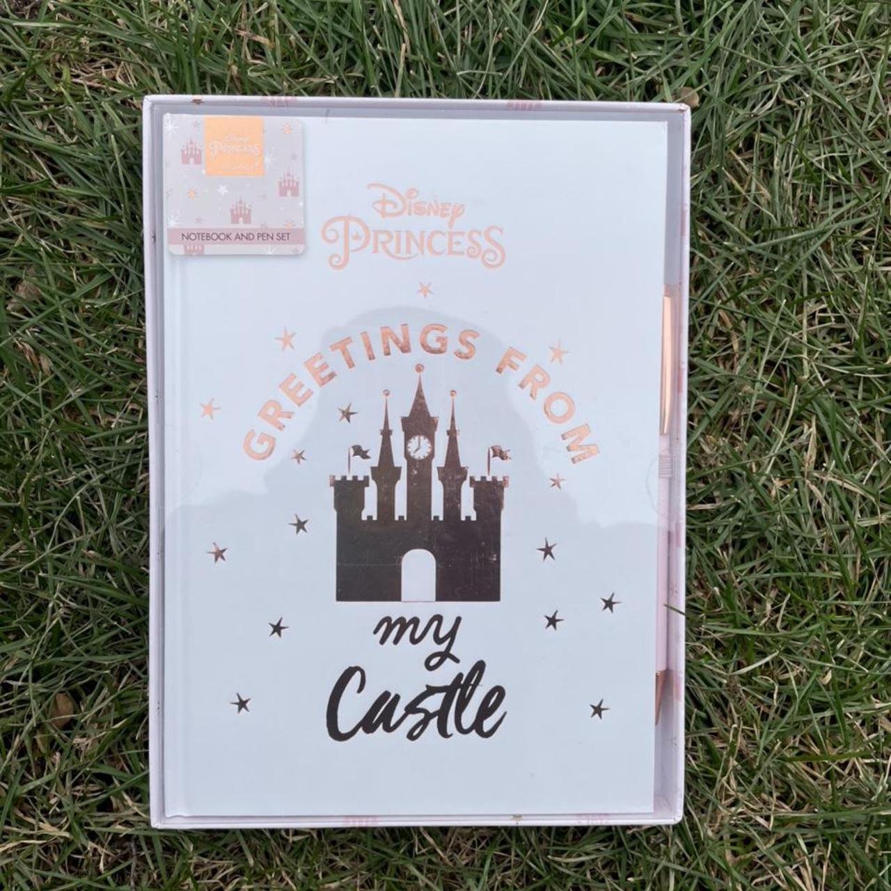 NEW DISNEY CASTLE HARD COVER NOTEBOOK AND PEN SET... - Depop