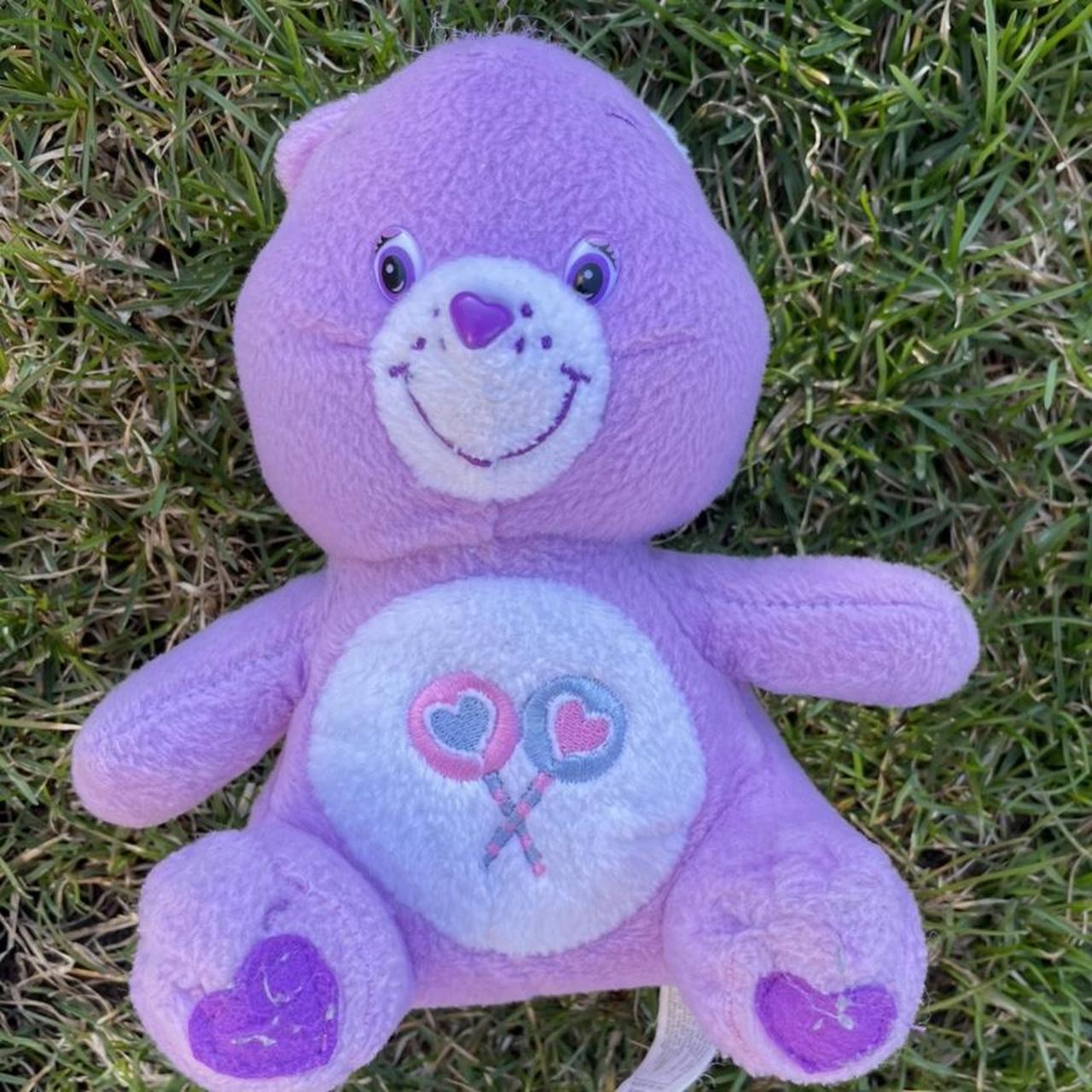 Mini carebear purple plushie REPOP mini sized has... - Depop