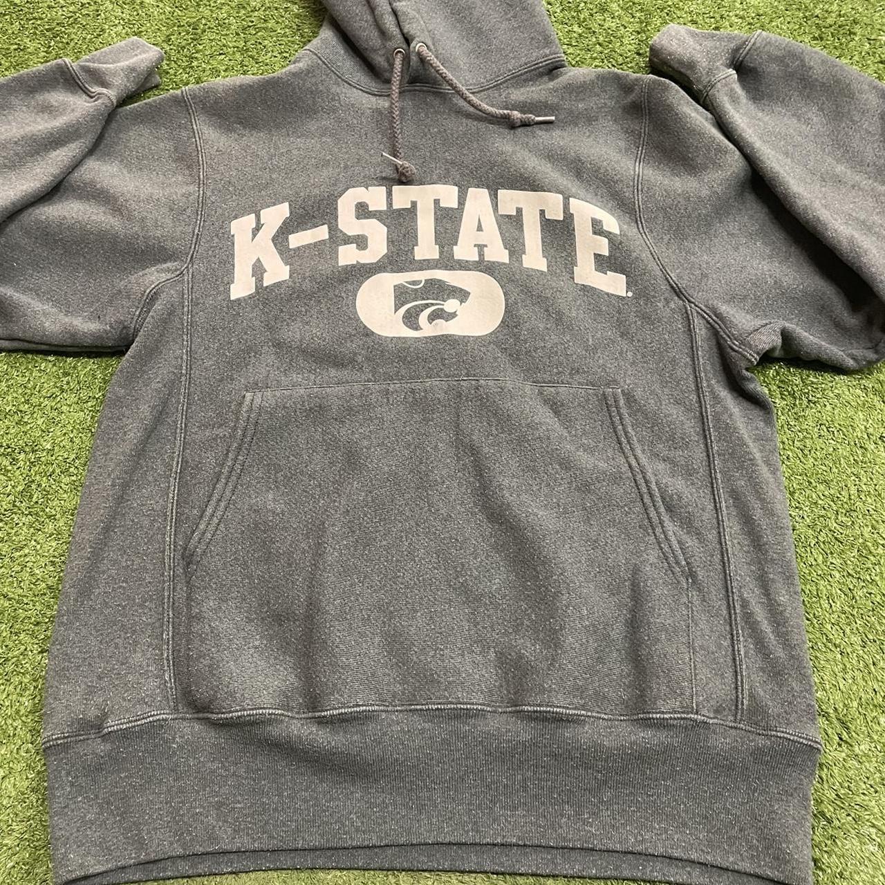 Vintage y2k Kansas State University Reverse Weave... - Depop