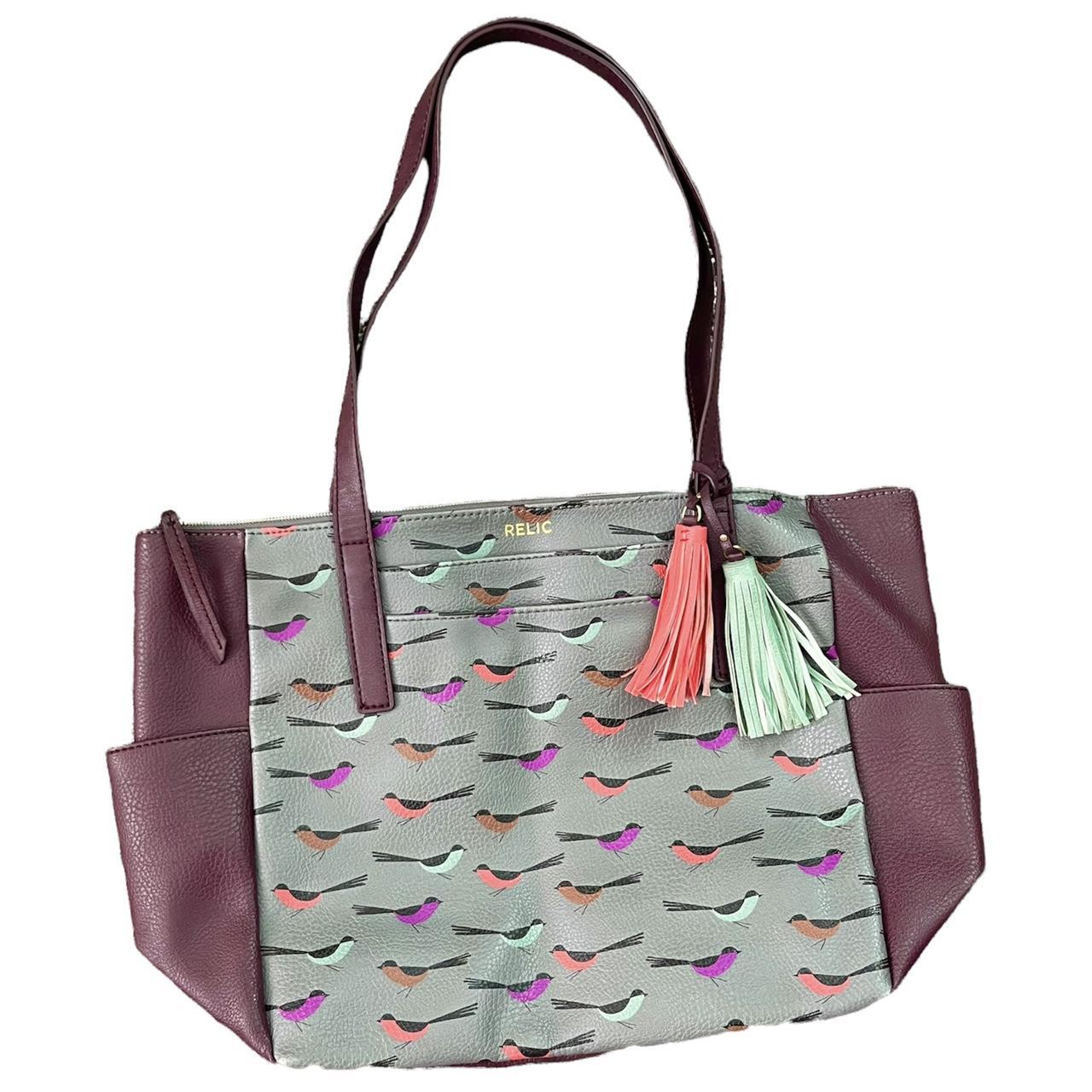 Bird Tote Purse •Relic Bird Print Shoulder Purse... - Depop