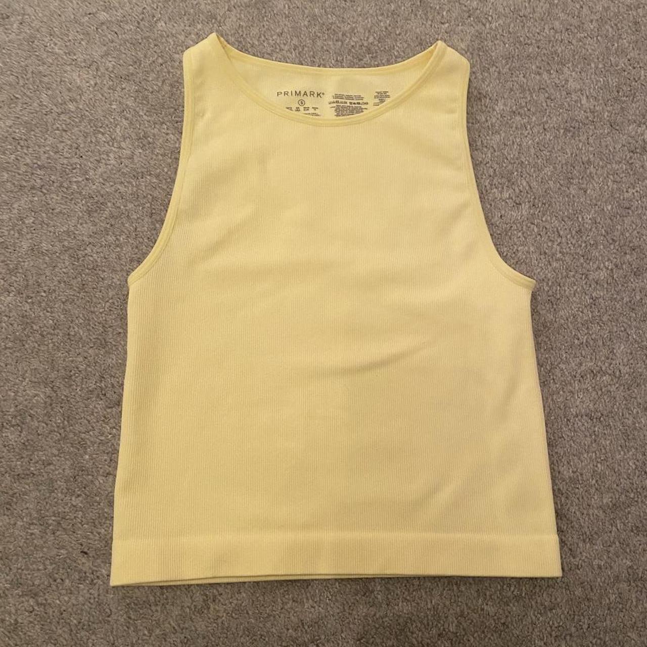 super cute pastel yellow primark vest tank top. in... - Depop