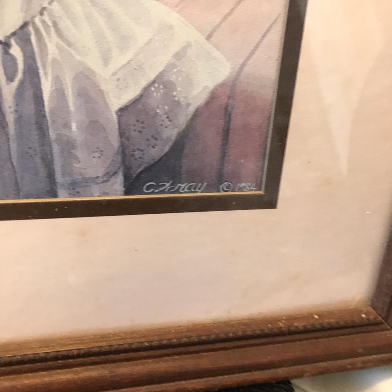 1984 print of a watercolor by artist C. Wray framed.... - Depop