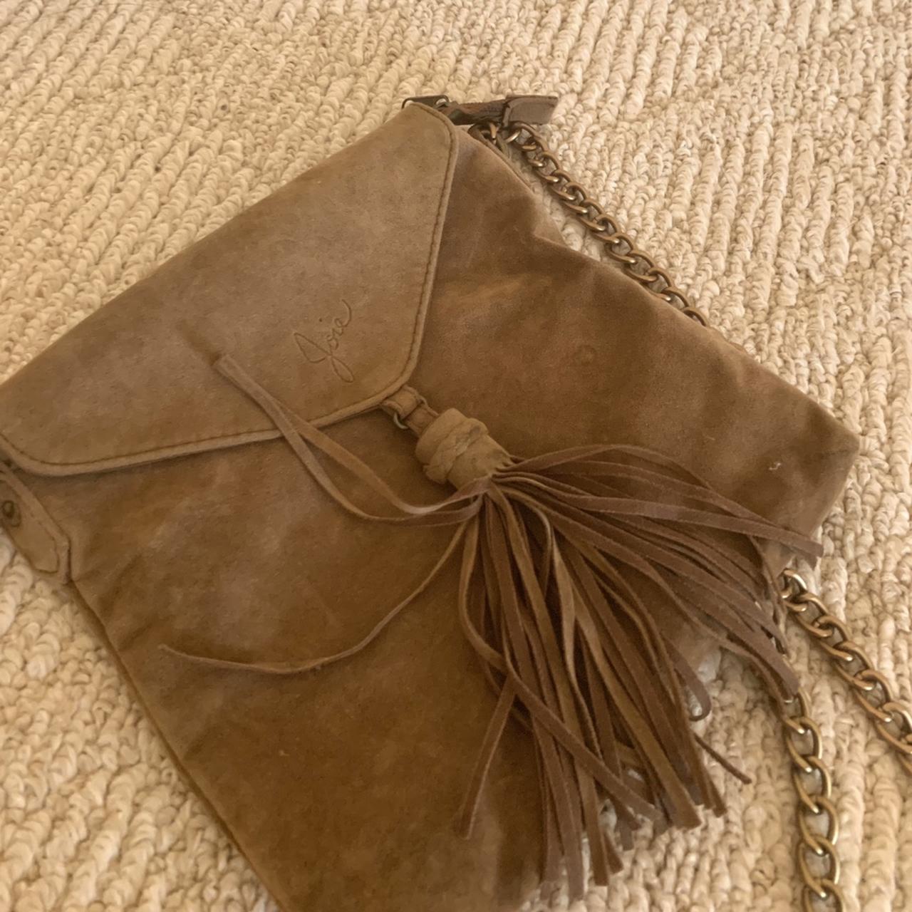 joie brown purse ☆ texture is a bit rough, but still... - Depop