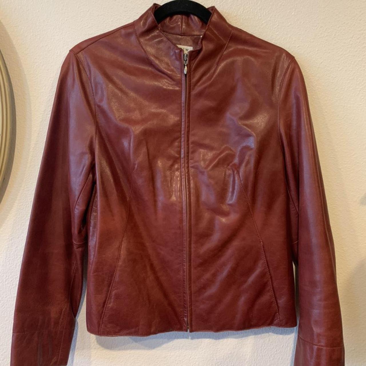 Genuine Leather Jacket!! Beautiful red color and... - Depop