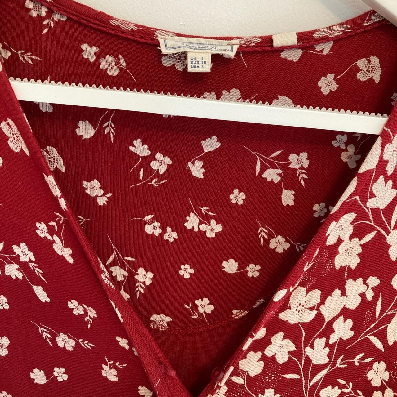 Fat face red floral wrap dress. free shipping - Depop