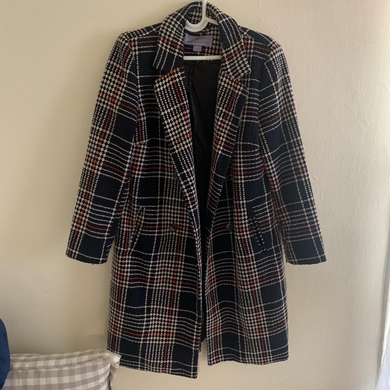 Women's Pink and Blue Coat | Depop