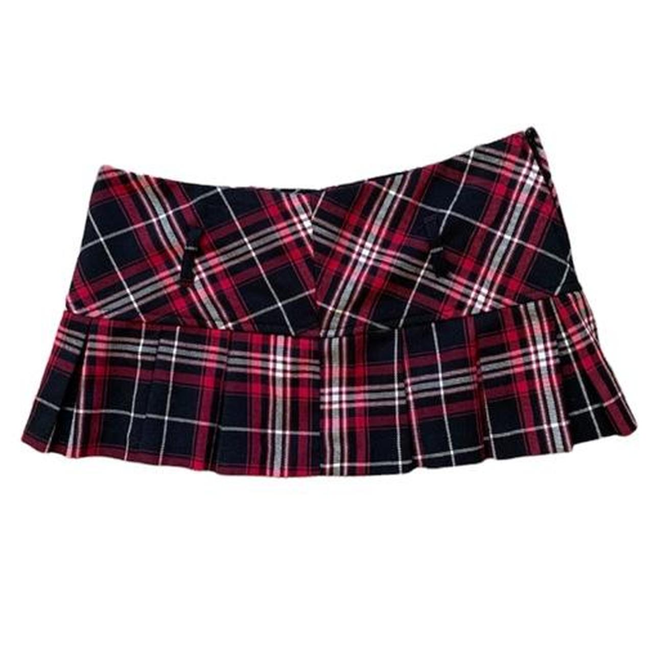Vintage plaid micro mini skirt! Has zipper in the... - Depop