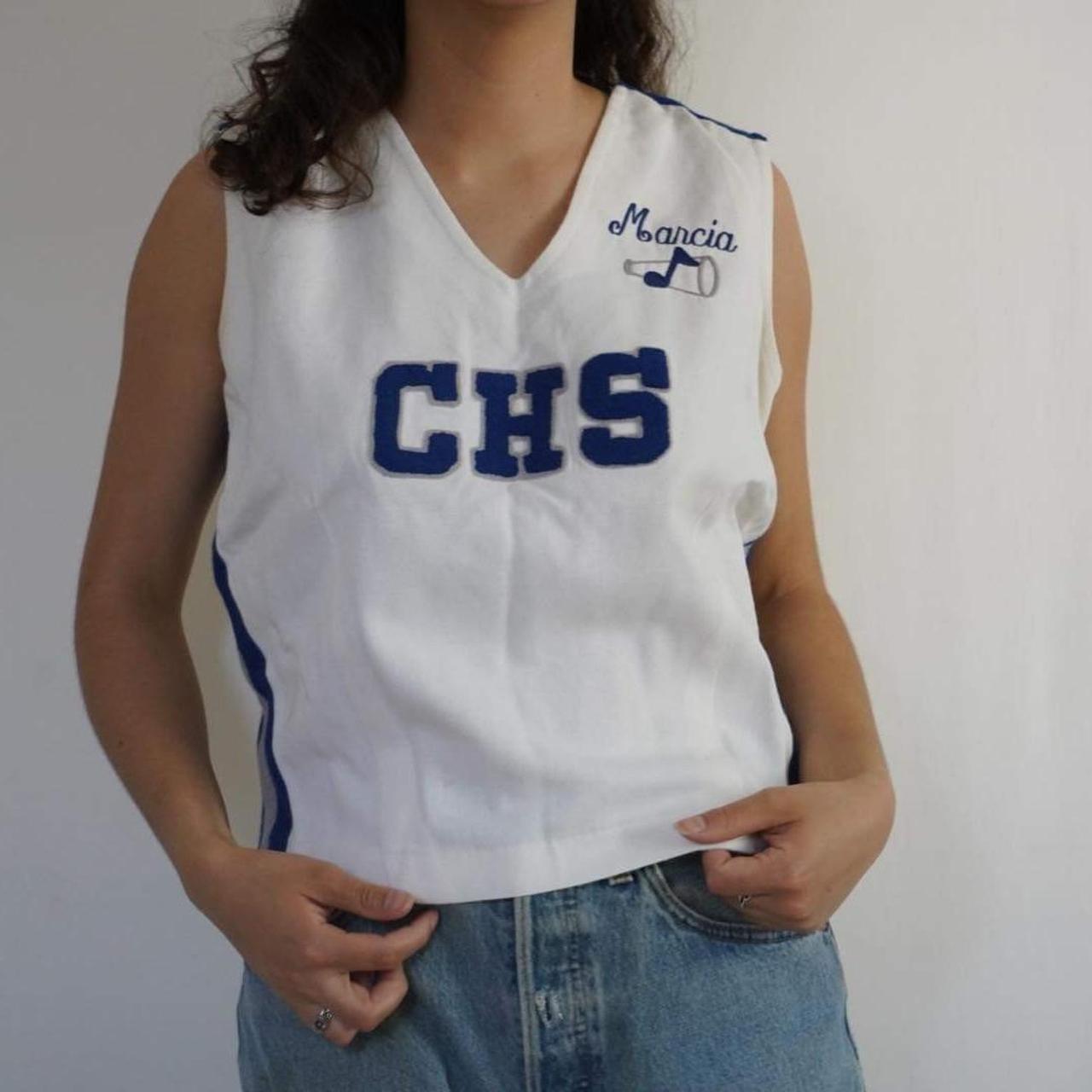 Vintage Cheerleader uniform shirt 70s Model height:... - Depop