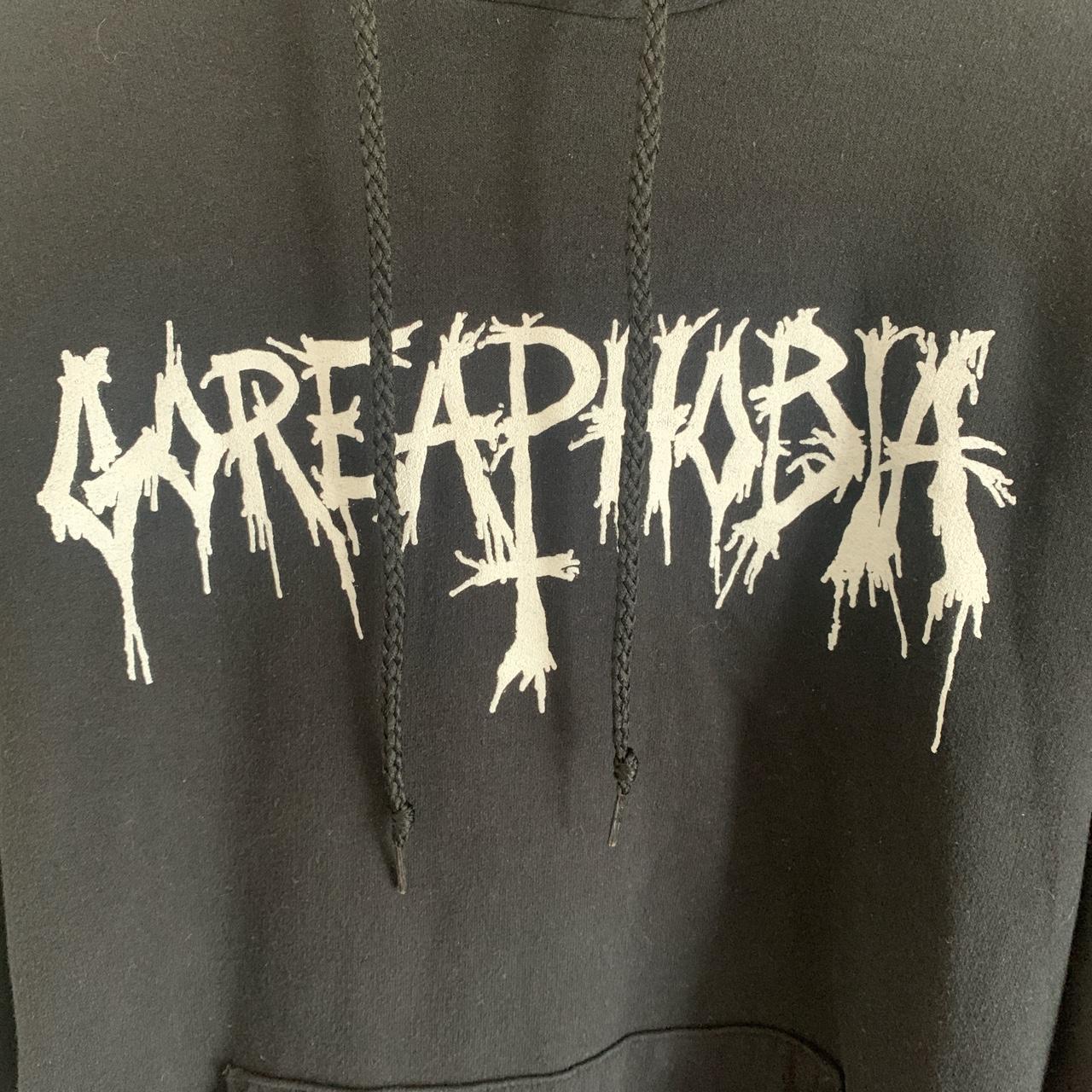 Goreaphobia hoodie. Hanes comfort blend. Large. Worn... - Depop