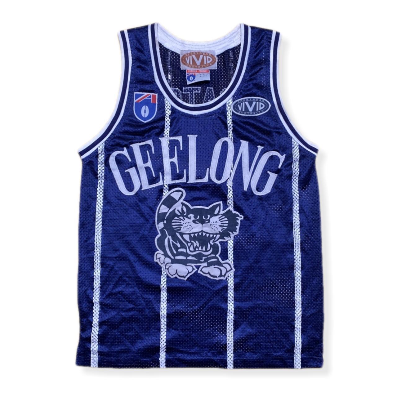 Geelong Cats Vintage AFL Jersey 100% Nylon Rare... | Depop