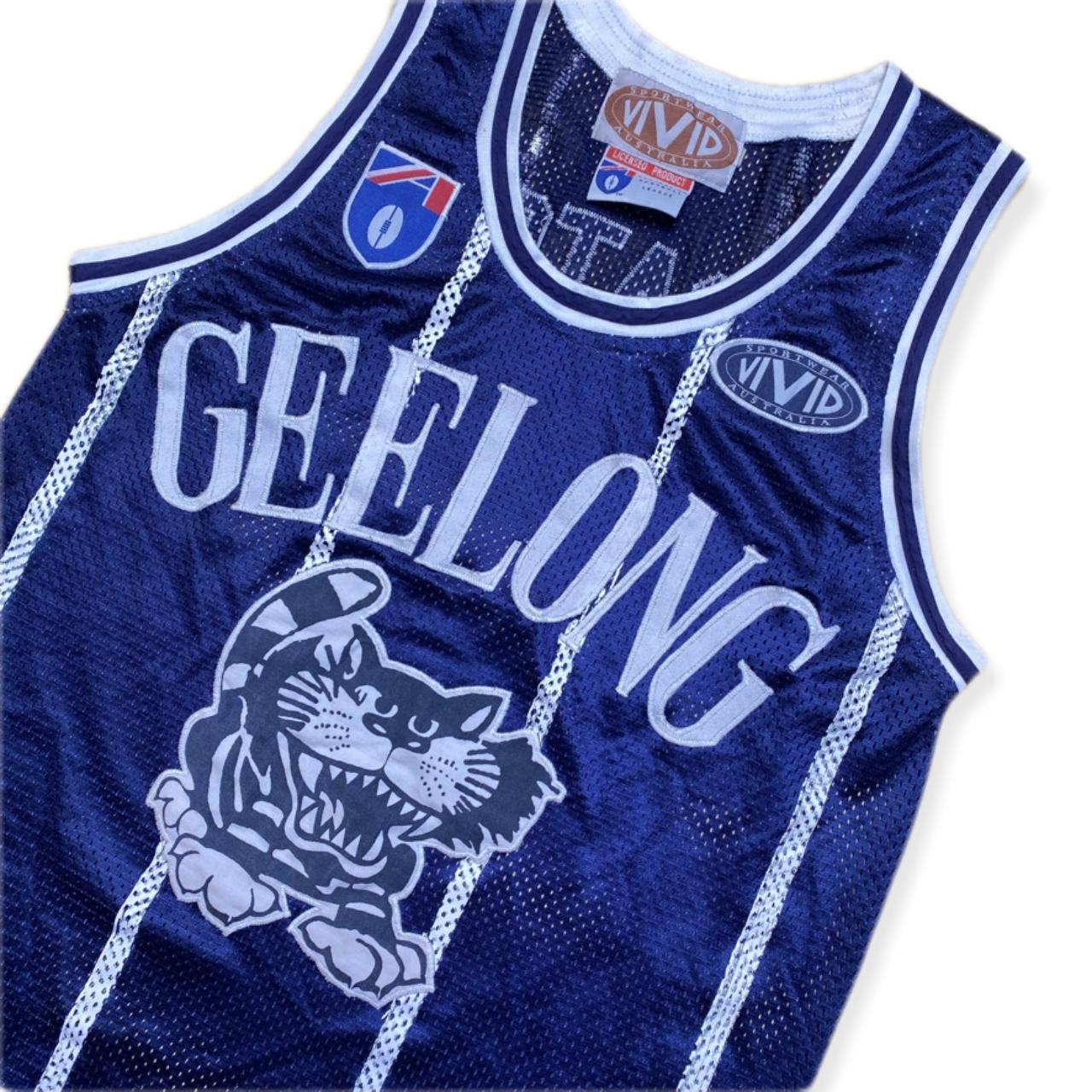 Geelong Cats Vintage AFL Jersey 100% Nylon Rare... | Depop