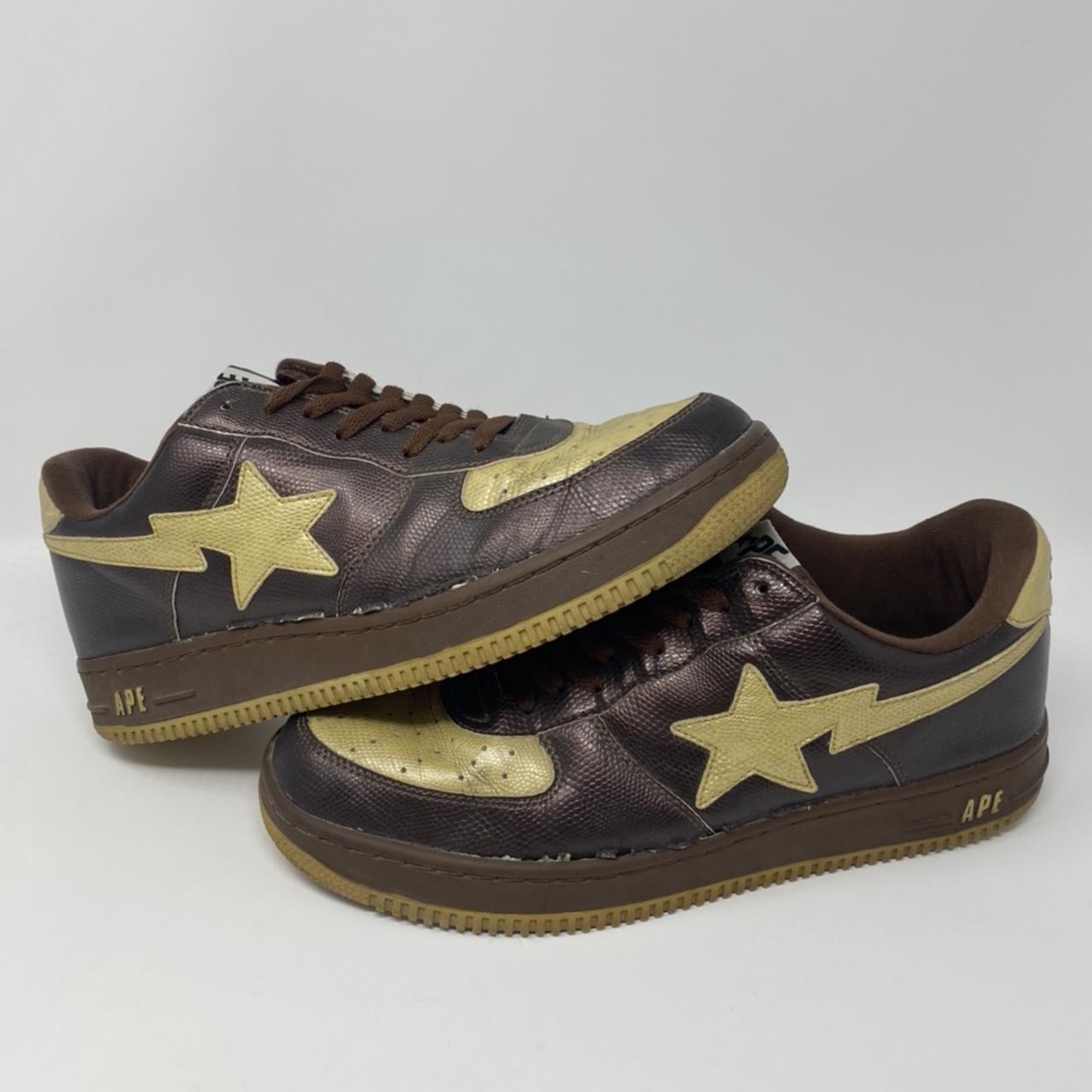 Vintage Bapesta Brown / Tan Sneaker Shoe Bape Travis... - Depop