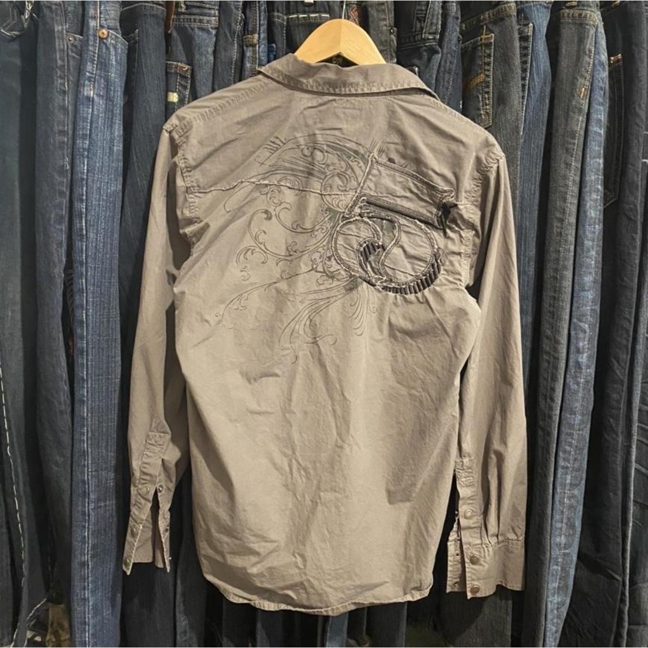 Early 2000’s Grunge American Rag Long Sleeve Polo... - Depop