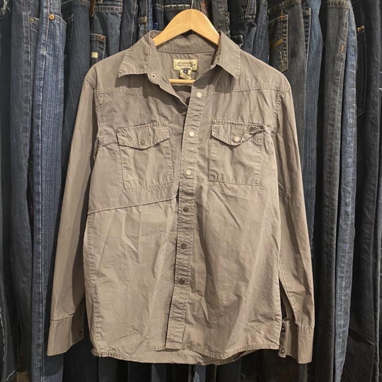 Early 2000’s Grunge American Rag Long Sleeve Polo... - Depop