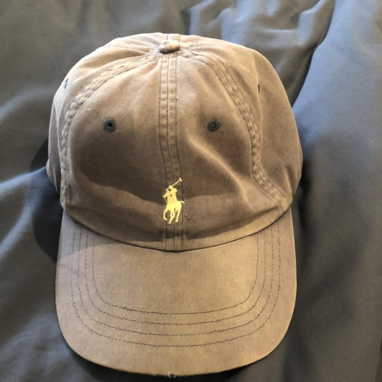 Ralph polo leather strap hat 6/10 condition... - Depop