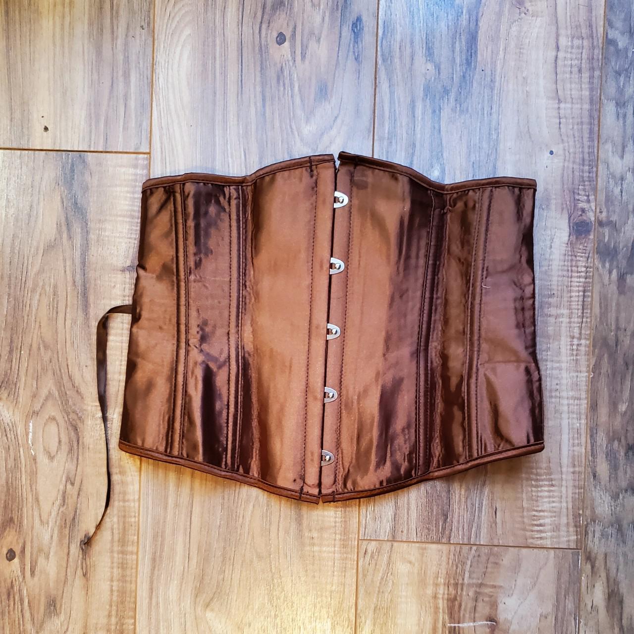 Brown corset 🤎 this corset is EVERYTHING!! satin... - Depop