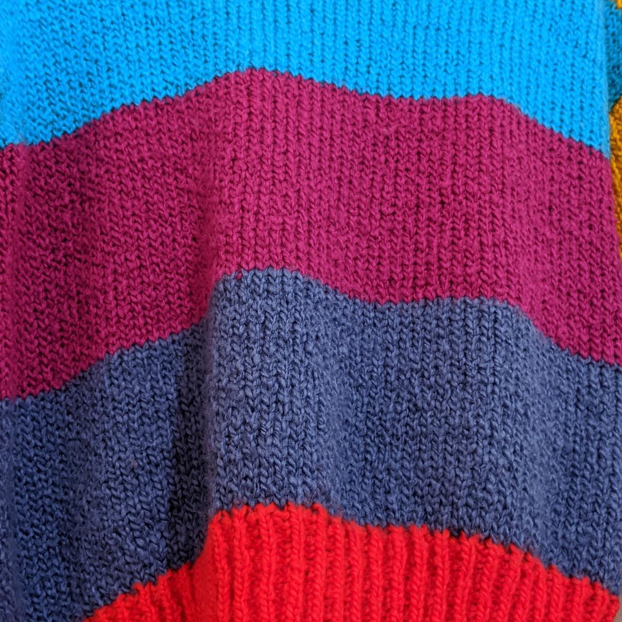V Cool Vintage Rainbow Sweater. Super Vibrant... | Depop