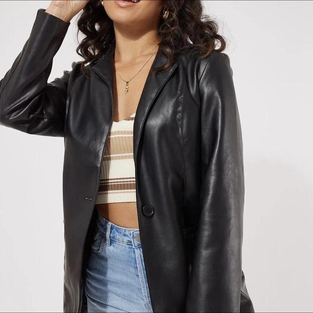 LUCK AND TROUBLE LEATHER BLAZER -Gorgeous blazer... - Depop