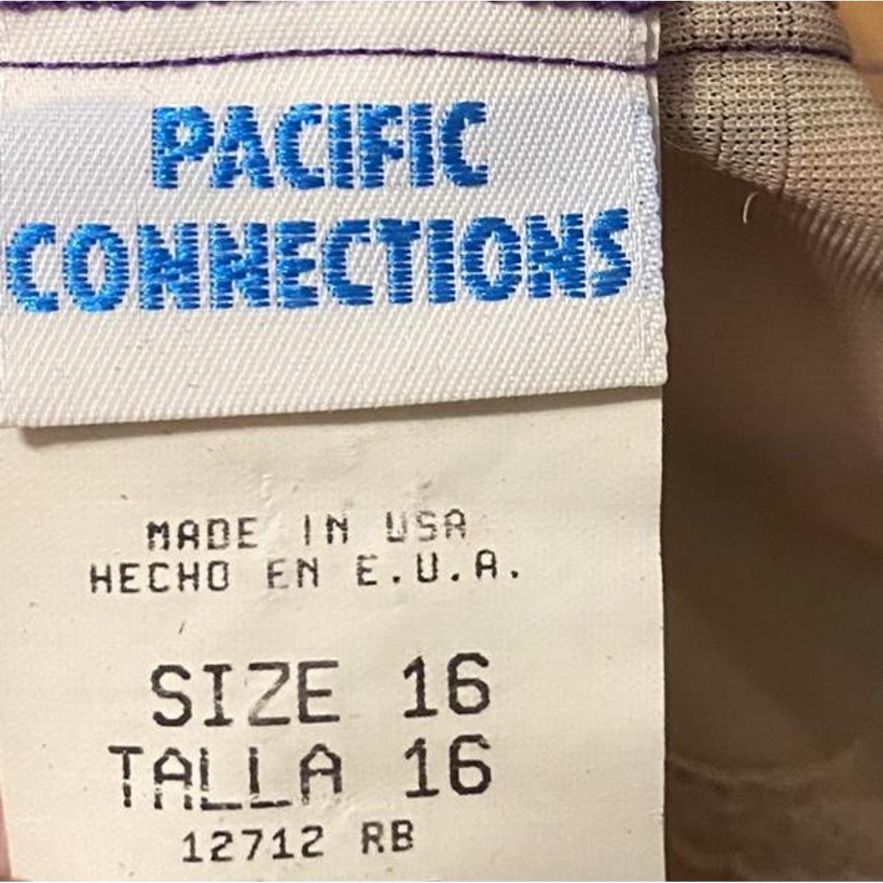 Pacific connections neon floral vintage one piece... - Depop