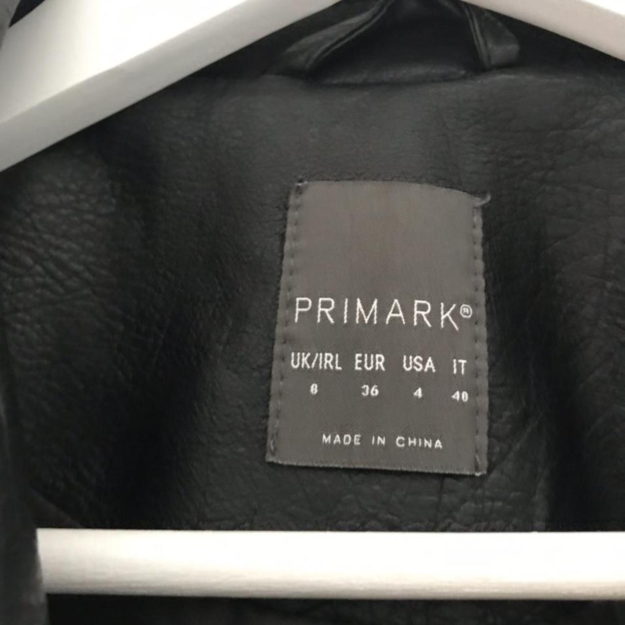 Primark Leather jacket Faux leather Worn once In... - Depop
