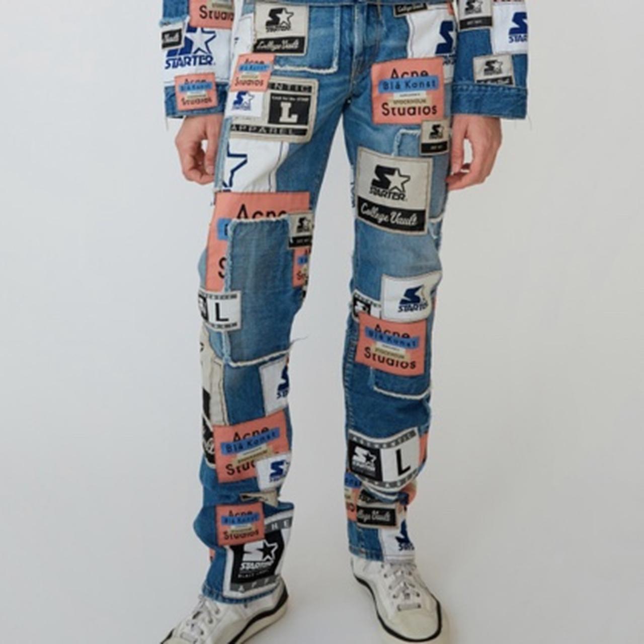 ACNE STUDIOS 1997 COLLAB PATCH HARDLY WORN HIGH... - Depop