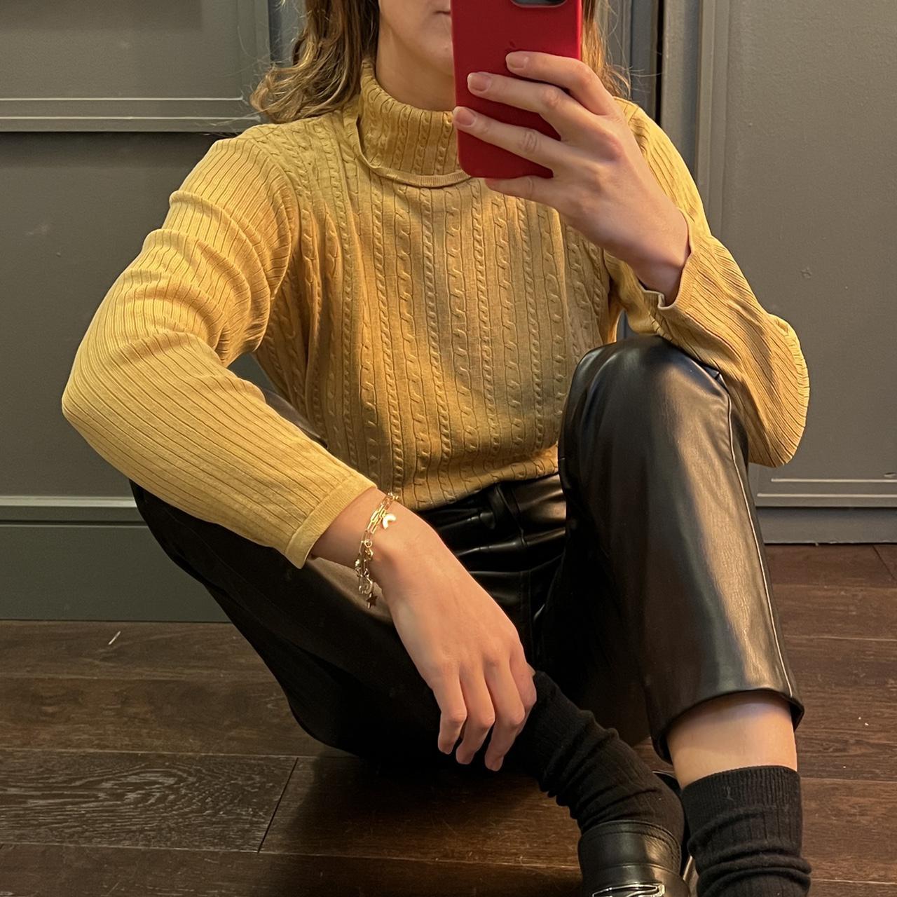 Cutest pastel yellow turtleneck sweater WINTER... - Depop