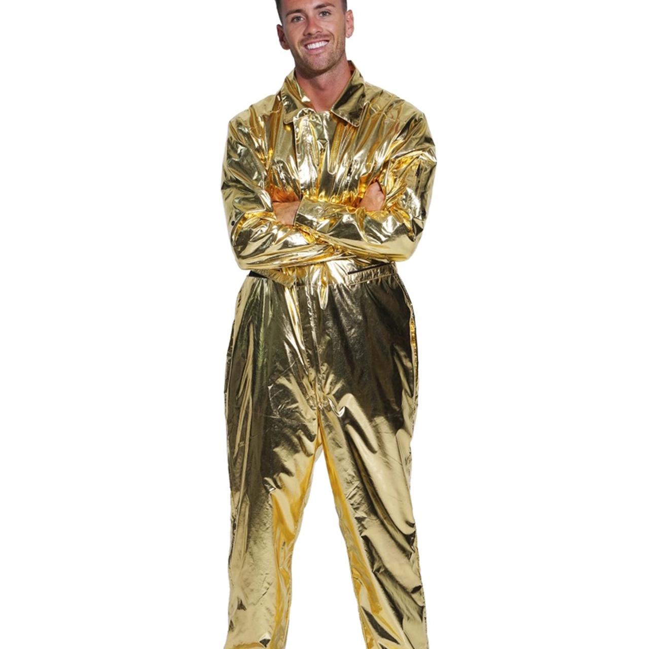 The Flight Suit in metallic Gold. Wanna where what... - Depop