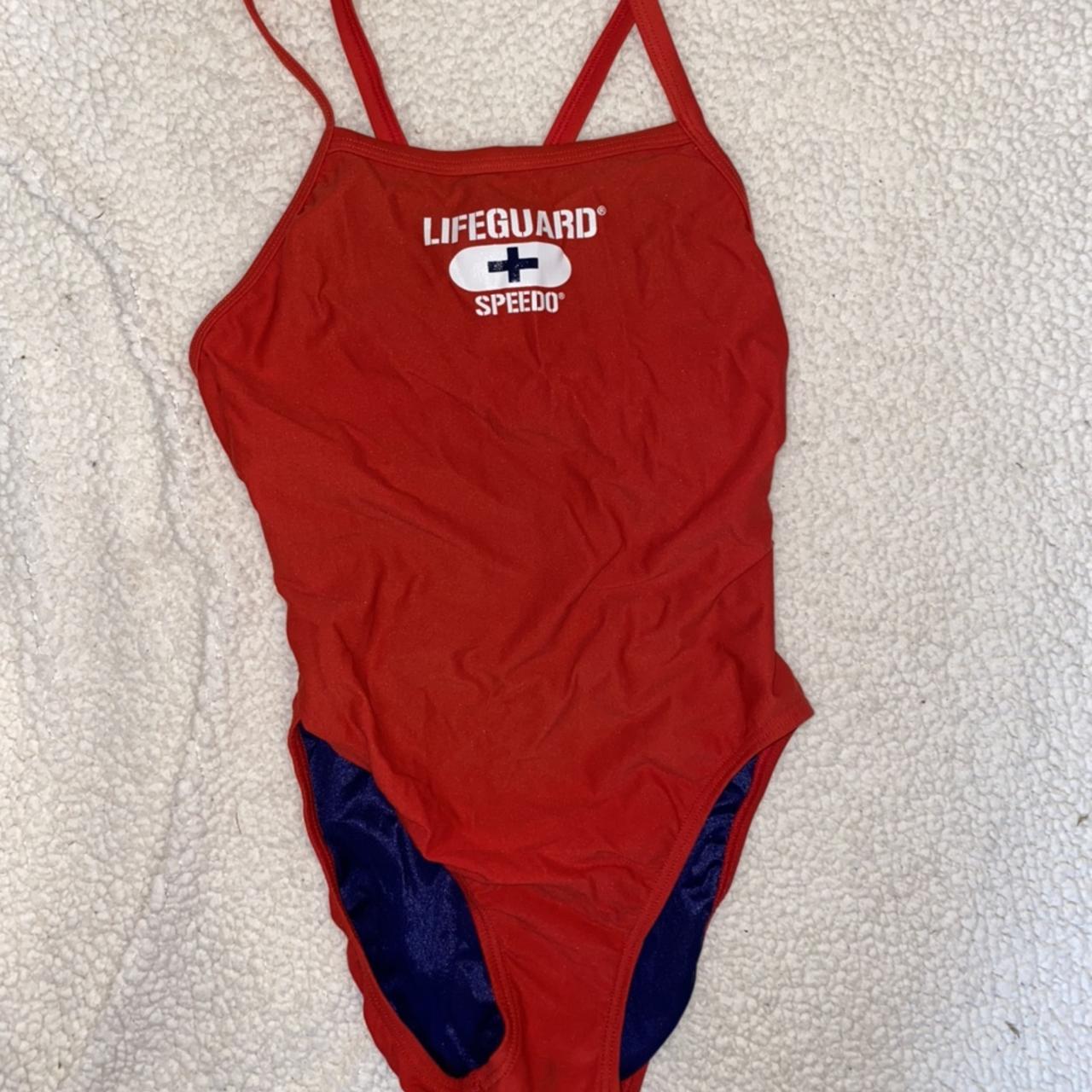 •vintage lifeguard one piece •high cut, flattering... - Depop
