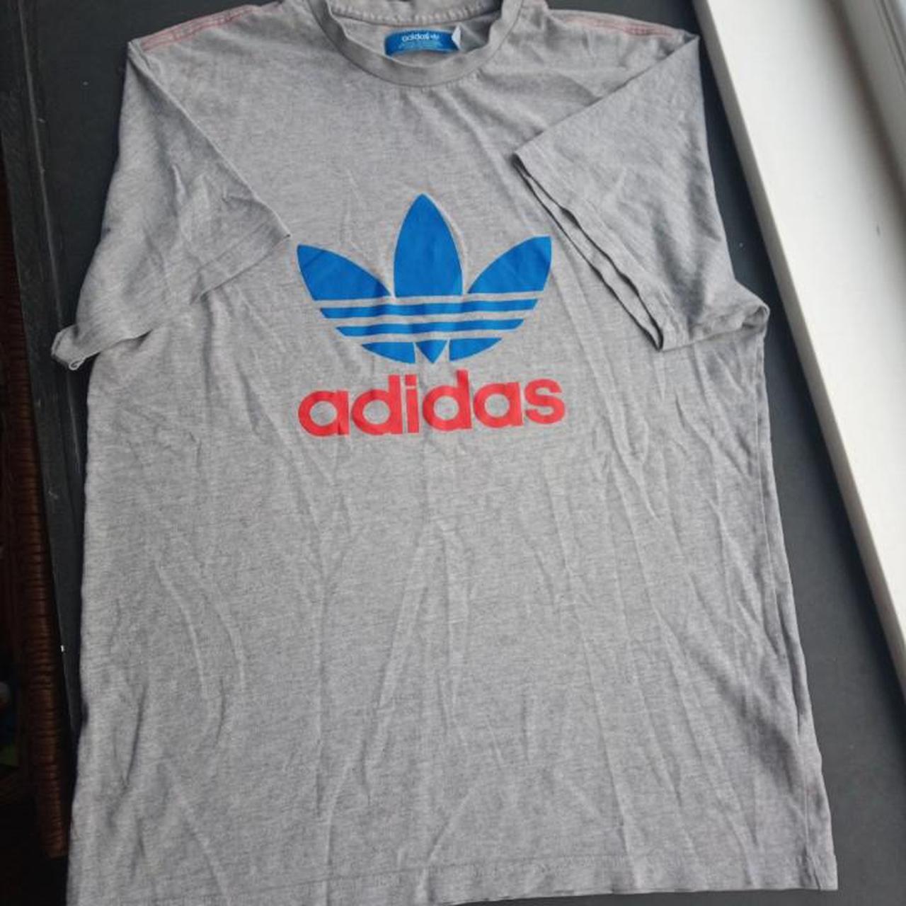 Men's grey Adidas tee Size medium - Depop