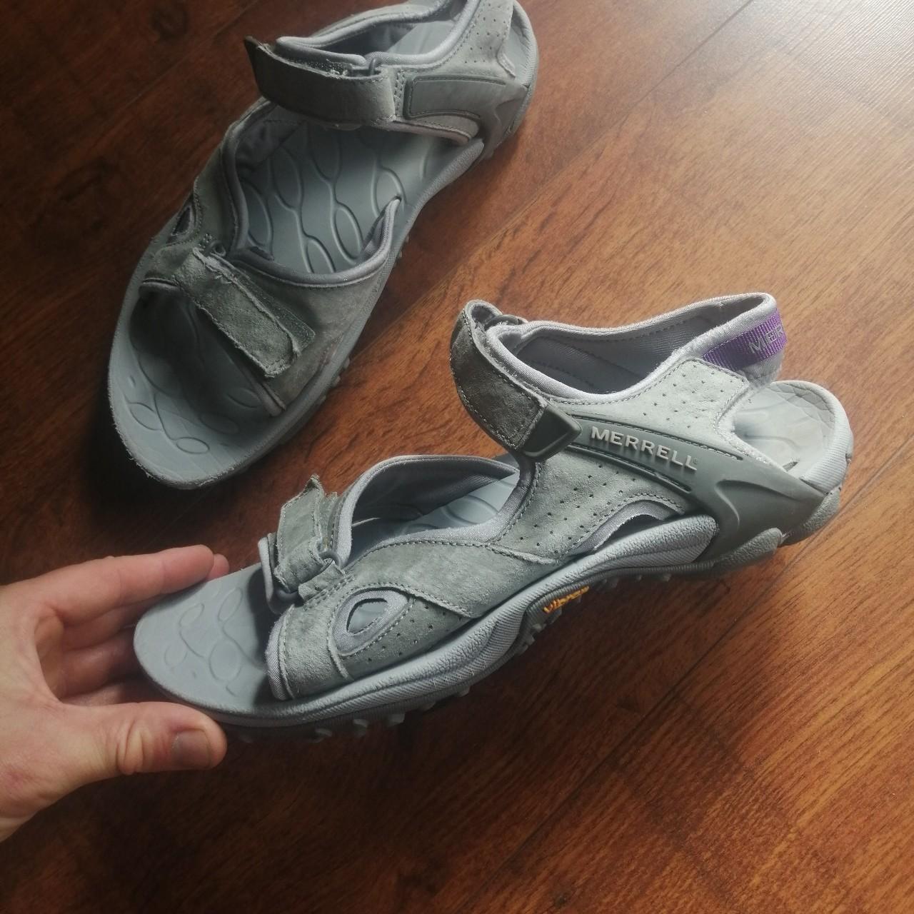 Men's merrell vibram sole sandals Size 8 - Depop